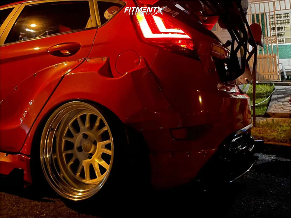 2016 Ford Fiesta ST with 17x10.5 Work Seeker Fx and Iris 215x40 on Air Suspension | 2392876 ...