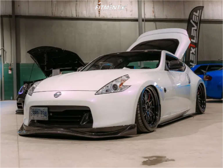 2011 Nissan 370Z Touring with 19x9.5 Work Zr10 and Michelin 265x35 on ...