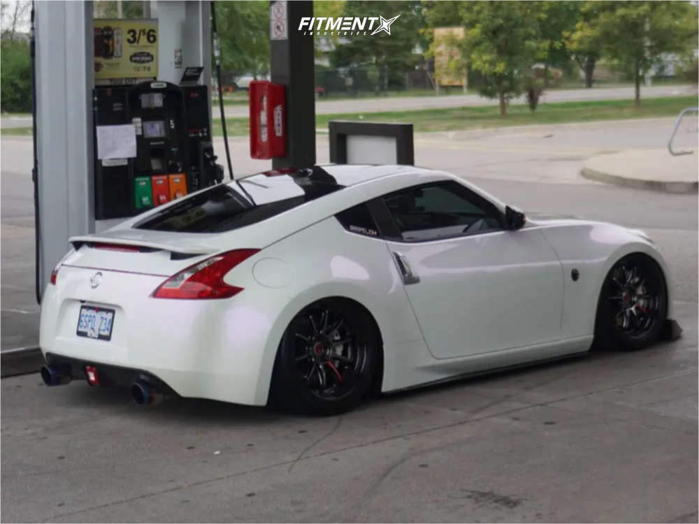 2011 Nissan 370Z Touring with 19x9.5 Work Zr10 and Michelin 265x35 on ...