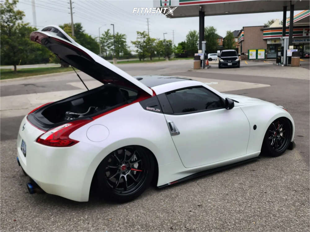2011 Nissan 370Z Touring with 19x9.5 Work Zr10 and Michelin 265x35 on ...