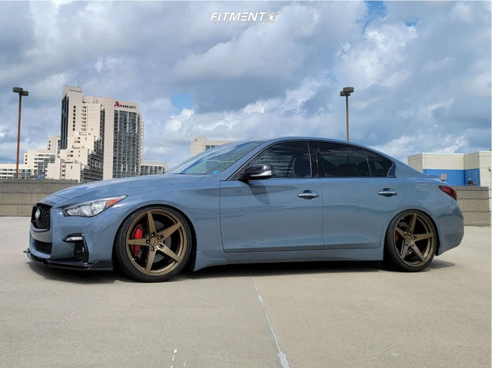 2021 INFINITI Q50 Red Sport 400 with 20x9.5 Velgen Classic5 V2 and ...