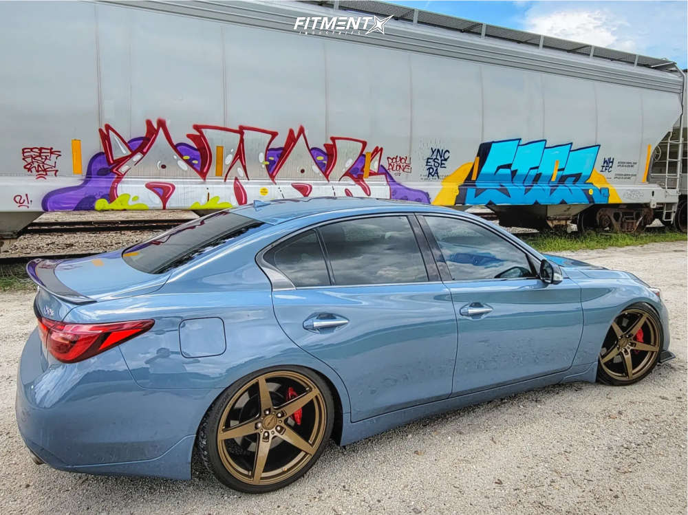 2021 INFINITI Q50 Red Sport 400 with 20x9.5 Velgen Classic5 V2 and ...