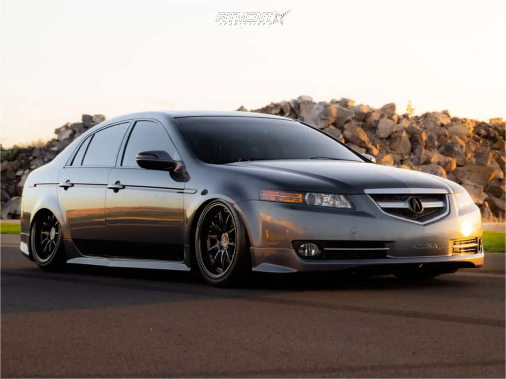 2008 Acura TL Base with 18x9.5 Aodhan Ds07 and Yokohama 245x40 on Air ...