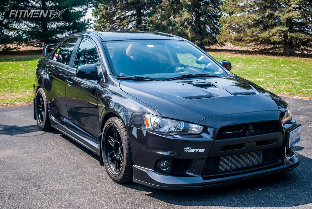 2012 Mitsubishi Lancer Evolution GSR with 18x9.5 Enkei RPF1 and ...