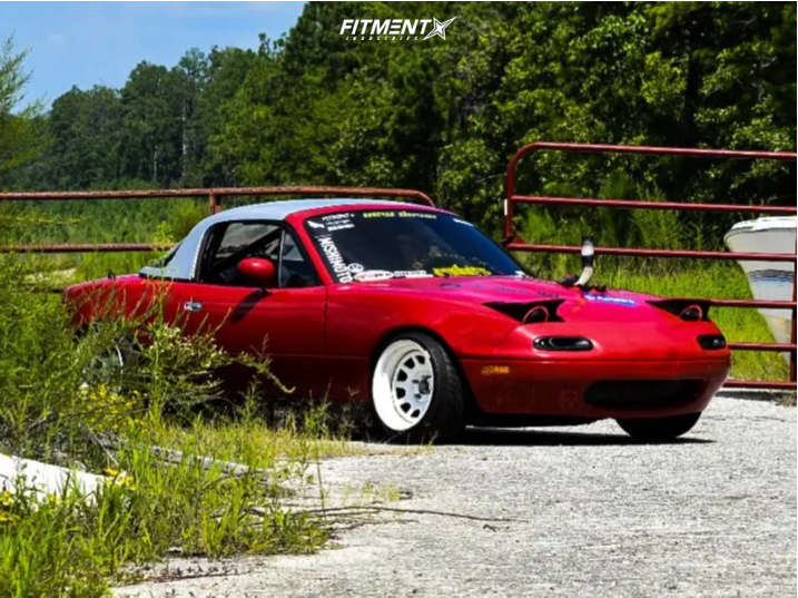 1992 Mazda Miata Base with 15x10 Diamond Racing Pro Street and Federal ...