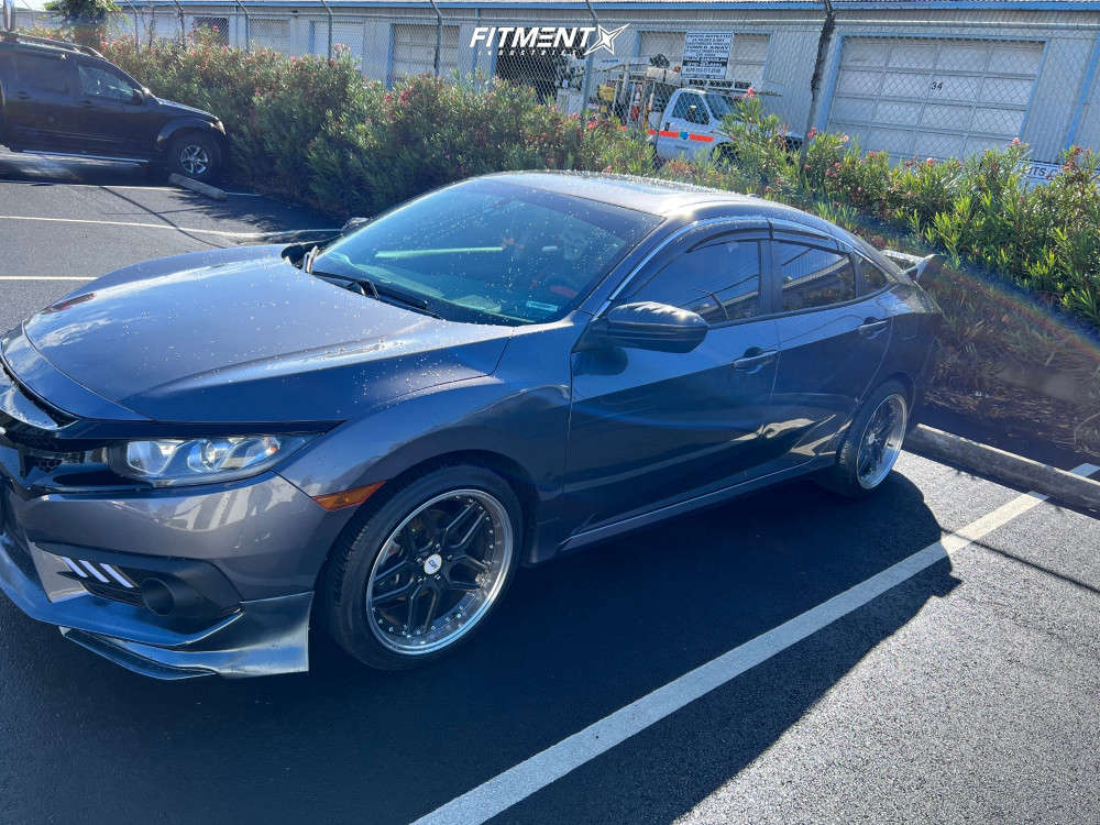 2017 Honda Civic EX with 18x9.5 ESR Cs15 and Ironman 235x40 on Stock ...