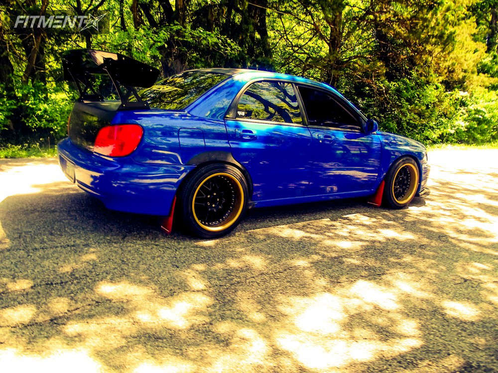 2002 Subaru Impreza WRX with 17x9.5 Work VS MX and Hankook 235x45 on ...