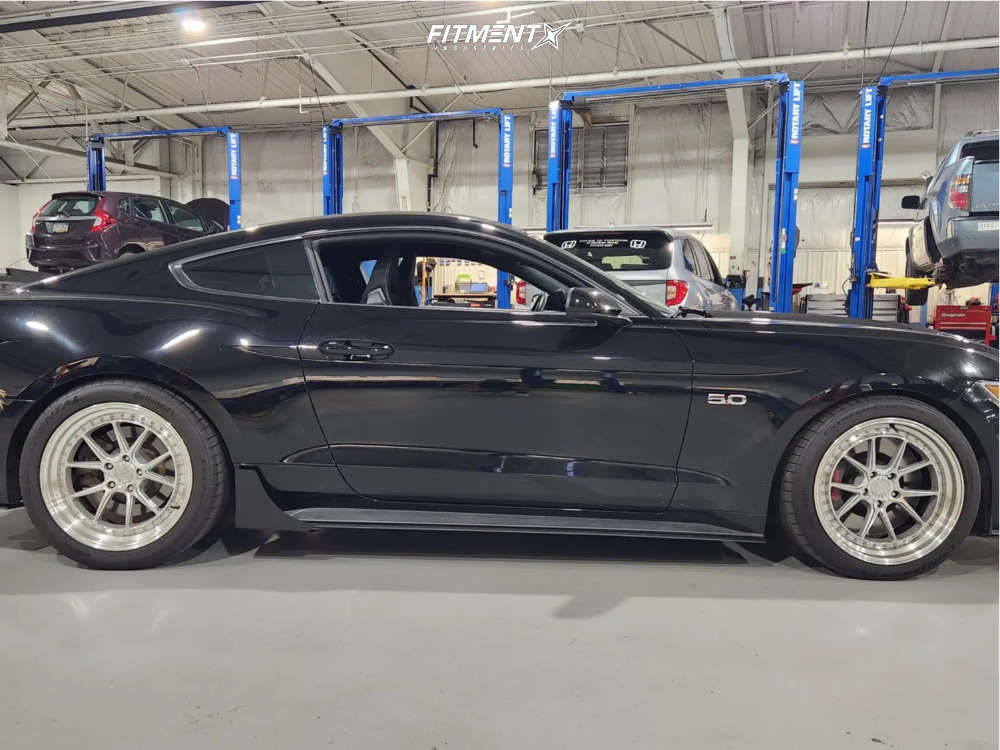 2015 Ford Mustang GT with 19x9.5 Aodhan Ds08 and Continental 255x40 on Lowering Springs ...