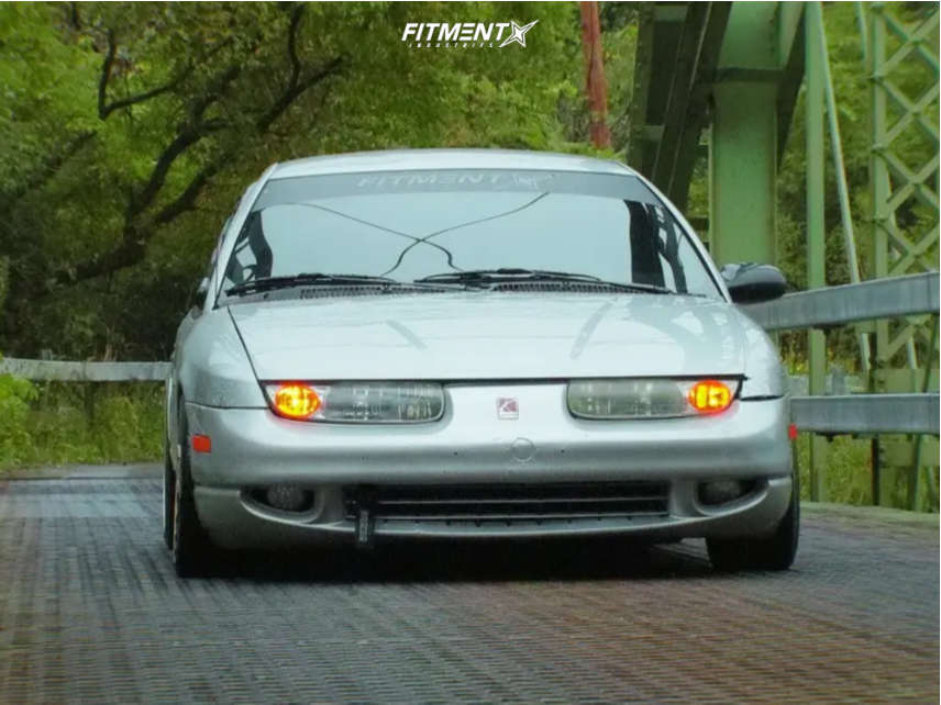 2002 Saturn SL2 Base with 16x8 ESM 002R and Nitto 205x40 on Coilovers ...