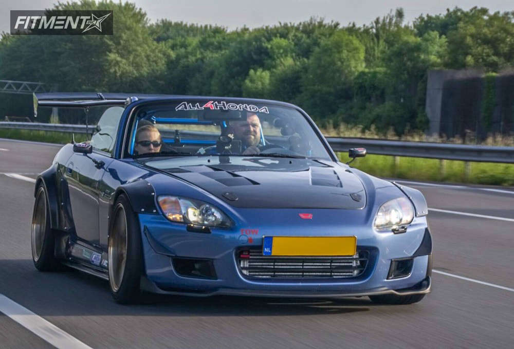 2002 Honda S2000 Base with 18x9.5 Cosmis Racing R1 and Yokohama 255x35 ...