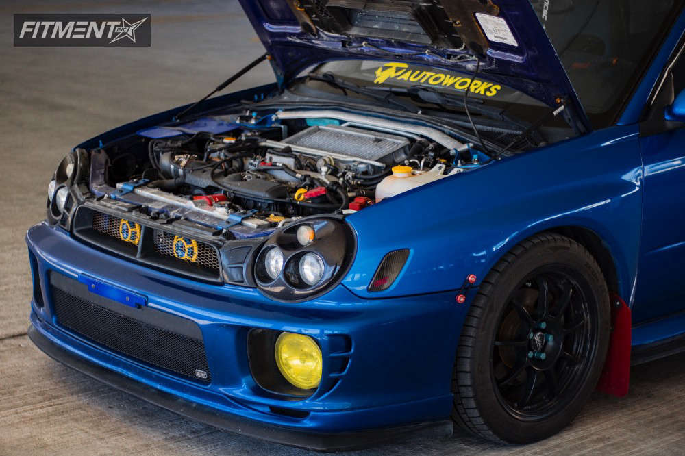 2002 Subaru Impreza WRX AWD 4dr Sedan (2.0L 4cyl Turbo 5M) with 17x8.5 ...