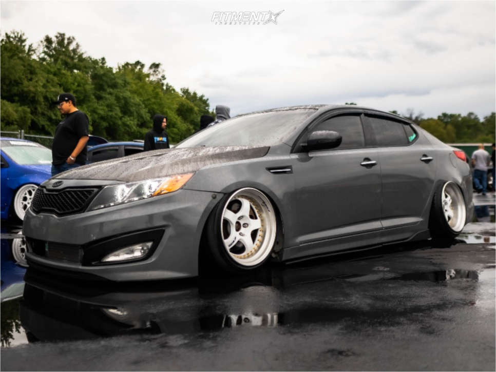 2011 Kia Optima SX with 18x10.5 Work Meister S1 3p and Delinte 215x40 ...