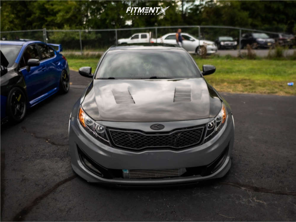 2011 Kia Optima SX with 18x10.5 Work Meister S1 3p and Delinte 215x40 ...