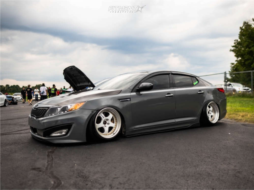 2011 Kia Optima SX with 18x10.5 Work Meister S1 3p and Delinte 215x40 ...