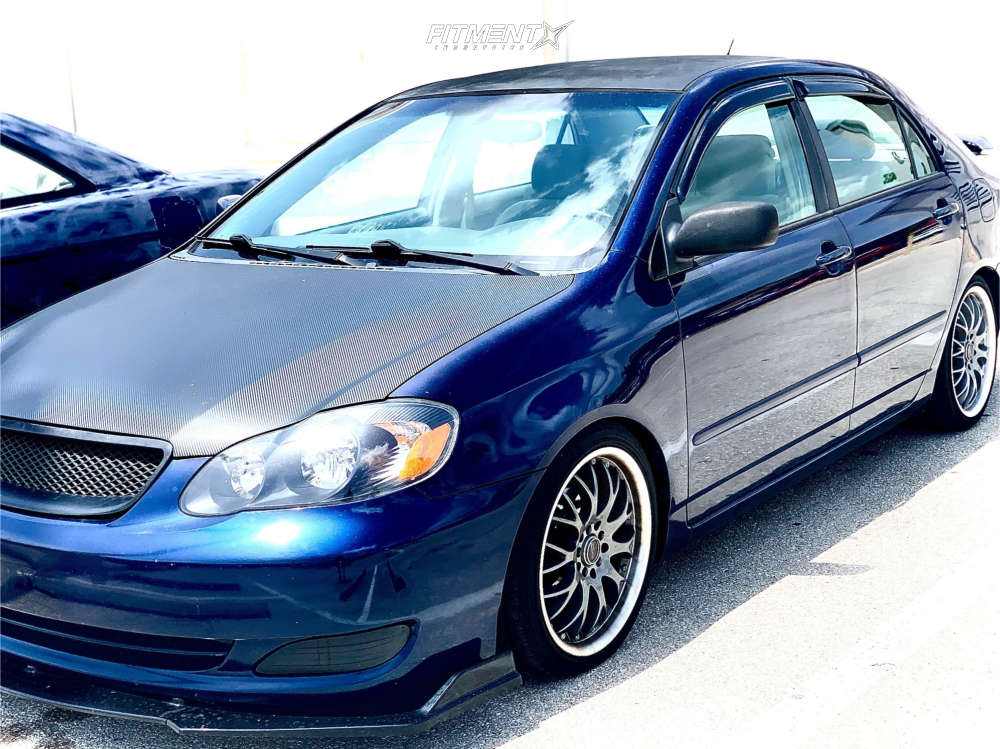 2008 Toyota Corolla LE with 17x7.5 Drag Dr19 and Vercelli 205x40 on ...