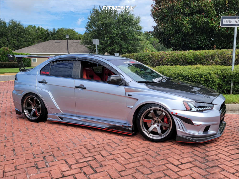 2008 Mitsubishi Lancer Evolution GSR with 18x10.5 Volk Te37sl and Nitto ...