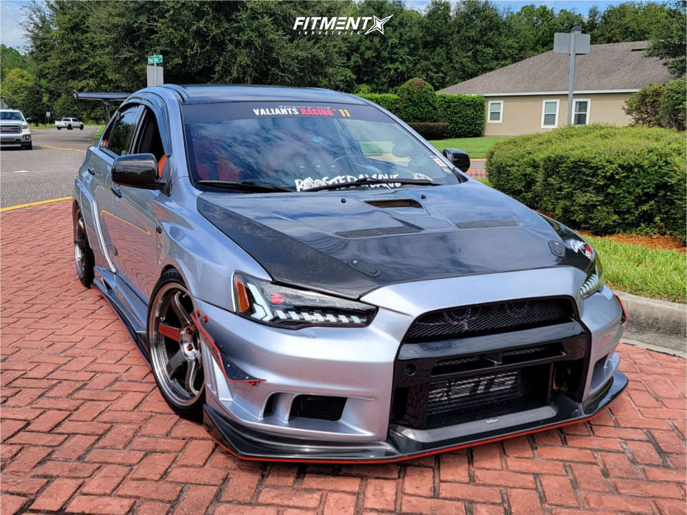 2008 Mitsubishi Lancer Evolution GSR with 18x10.5 Volk Te37sl and Nitto ...