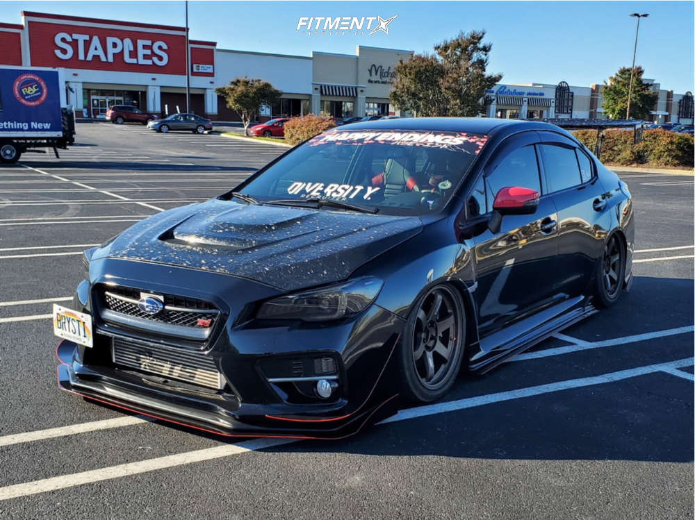 2015 Subaru WRX STI Base with 18x9.5 Volk Te37sl and Yokohama 265x35 on Air Suspension | 2426793 ...