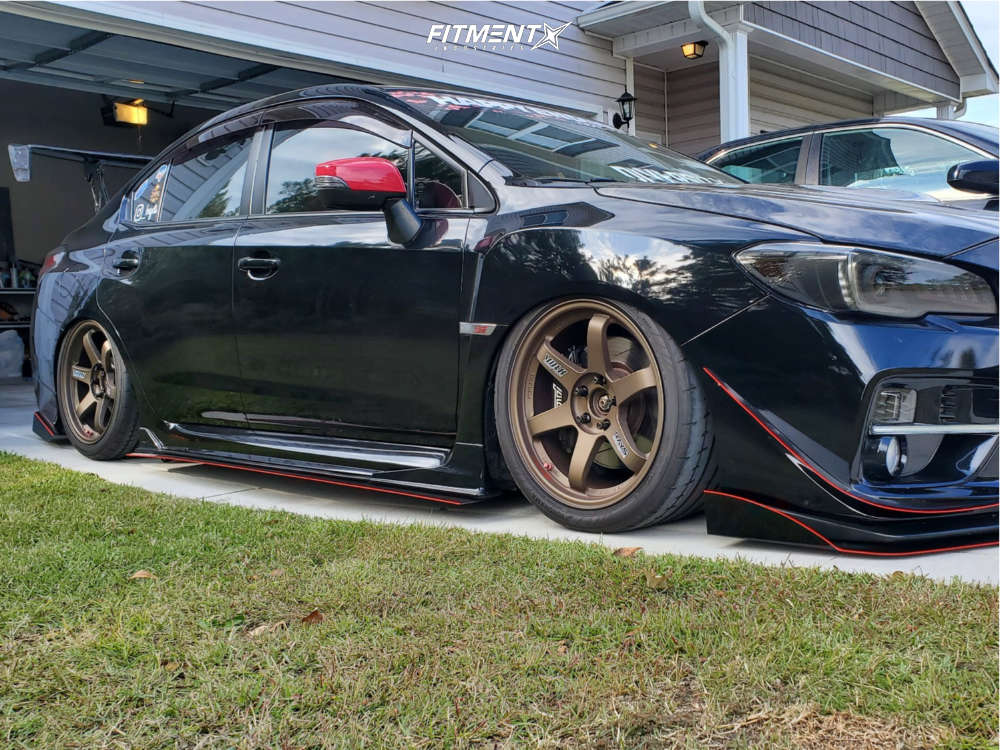 2015 Subaru WRX STI Base with 18x9.5 Volk Te37sl and Yokohama 265x35 on Air Suspension | 2426793 ...