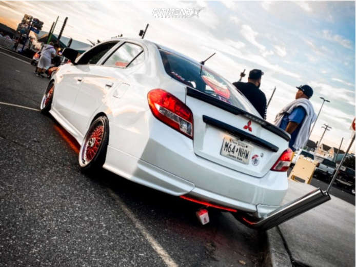 2019 Mitsubishi Mirage G4 RF with 16x8 BBS Rs and Waterfall 195x40 on ...