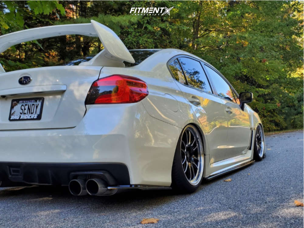2016 Subaru WRX Premium with 18x9.5 Cosmis Racing Xt-206r and Continental 245x35 on Air ...