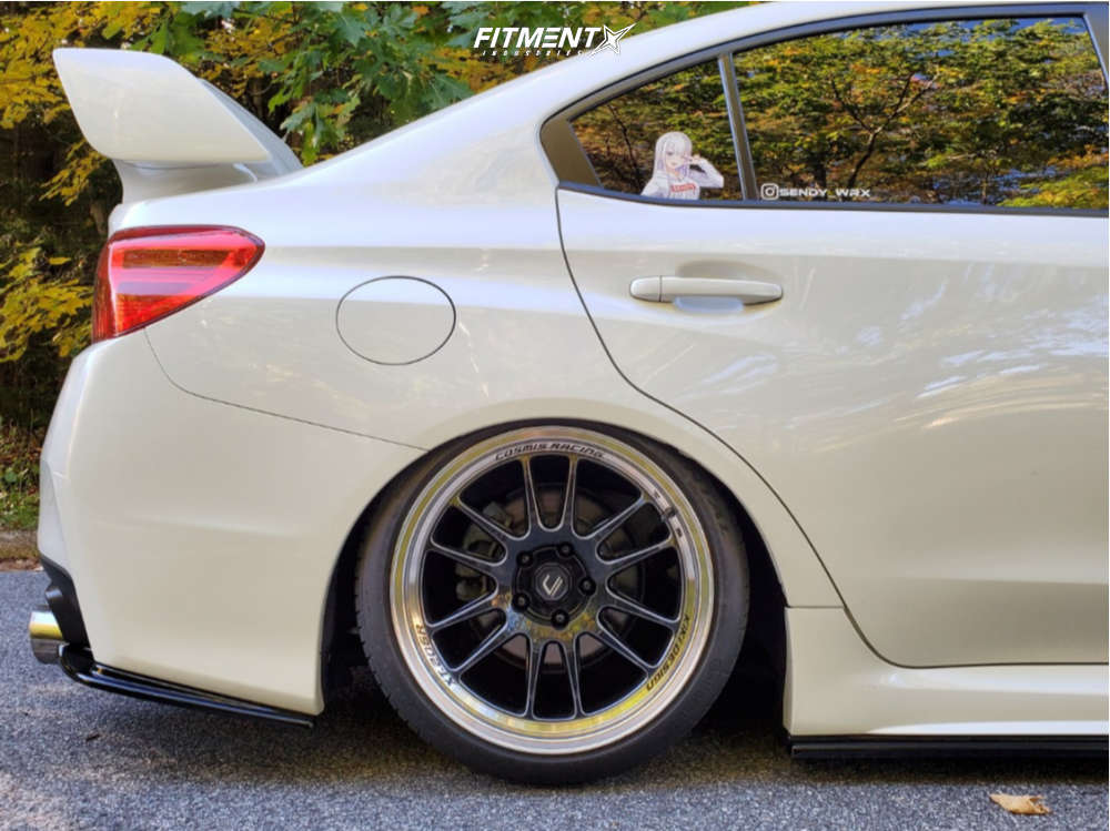2016 Subaru WRX Premium with 18x9.5 Cosmis Racing Xt-206r and Continental 245x35 on Air ...