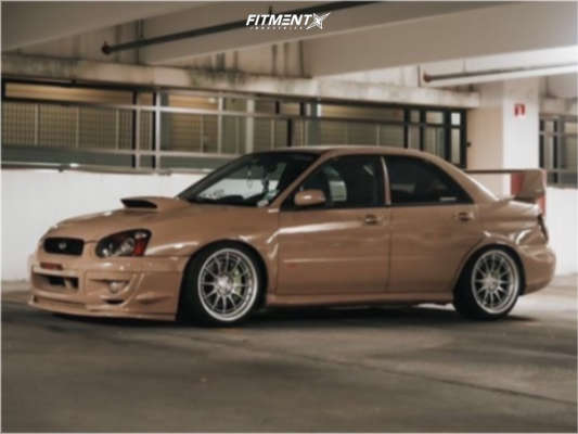 2005 Subaru Impreza WRX STI with 18x9.5 Enkei Nt03m and Vercelli 225x40 ...