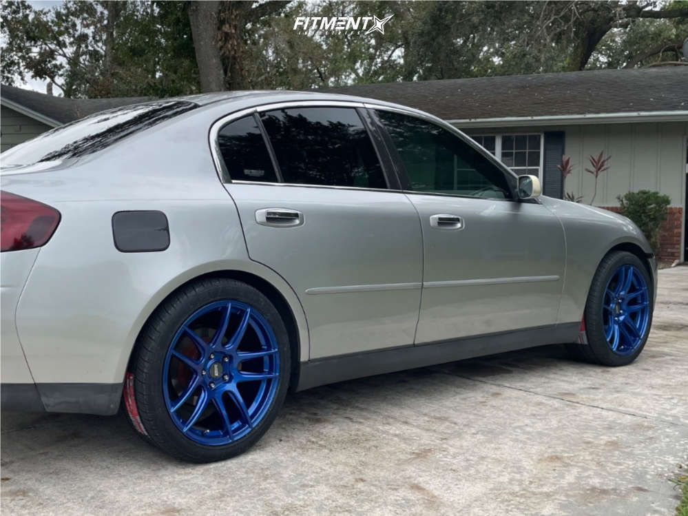 2003 INFINITI G35 Base with 19x8.5 ESR Cs8 and Vercelli 245x40 on Stock ...