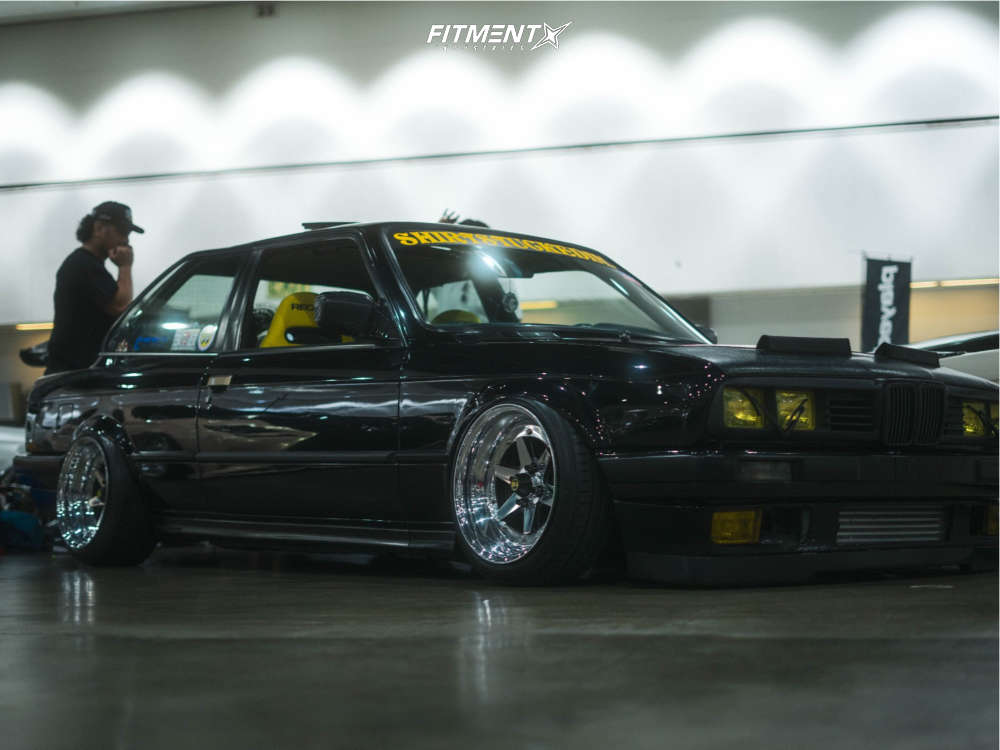 1989 BMW 325i Base with 16x8.5 SSR Longchamp and Achilles 165x50 on Air ...