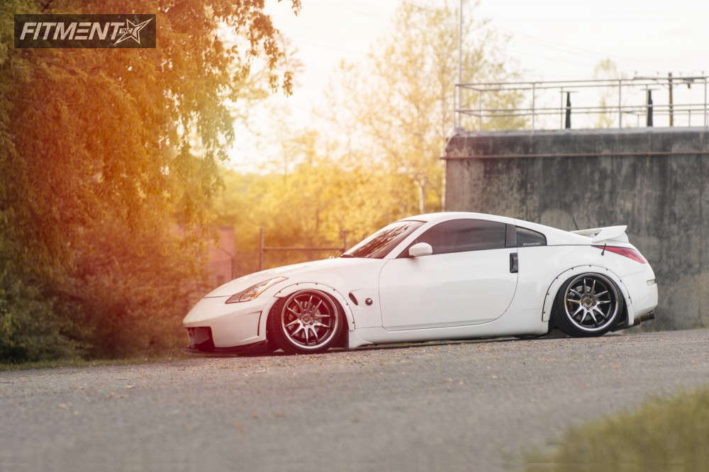 2005 Nissan 350Z Base with 19x11 Aodhan DS02 and Hankook 255x35 on Air ...