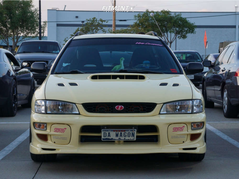 2000 Subaru Impreza L with 17x8.5 Work Emotion RS 11 and Falken 245x45 ...