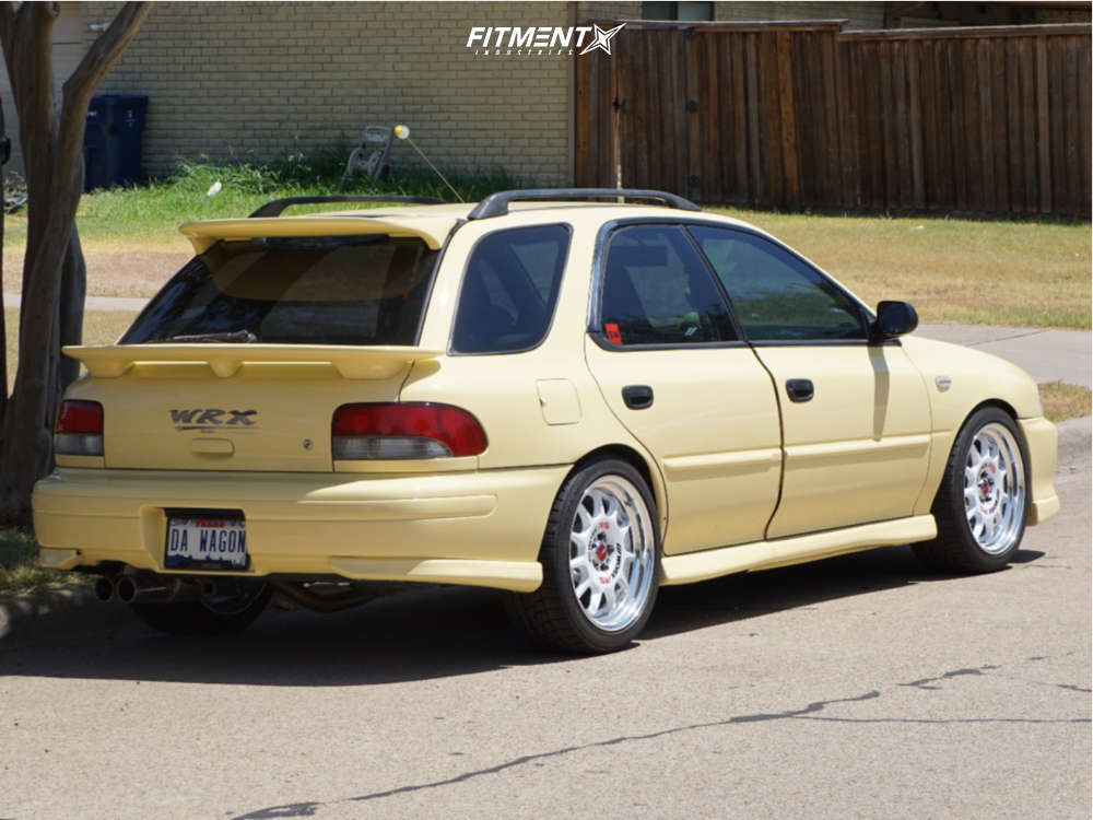 2000 Subaru Impreza L with 17x8.5 Work Emotion RS 11 and Falken 245x45 ...