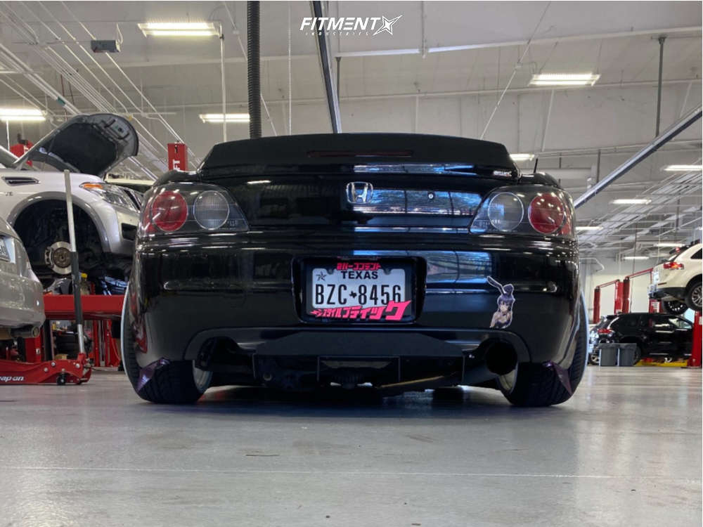 2002 Honda S2000 Base with 18x9.5 Anovia Titan and Nitto 205x40 on Air ...
