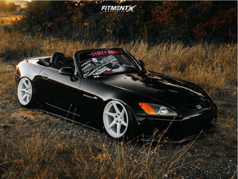 2002 Honda S2000 Base with 18x9.5 Anovia Titan and Nitto 205x40 on Air ...