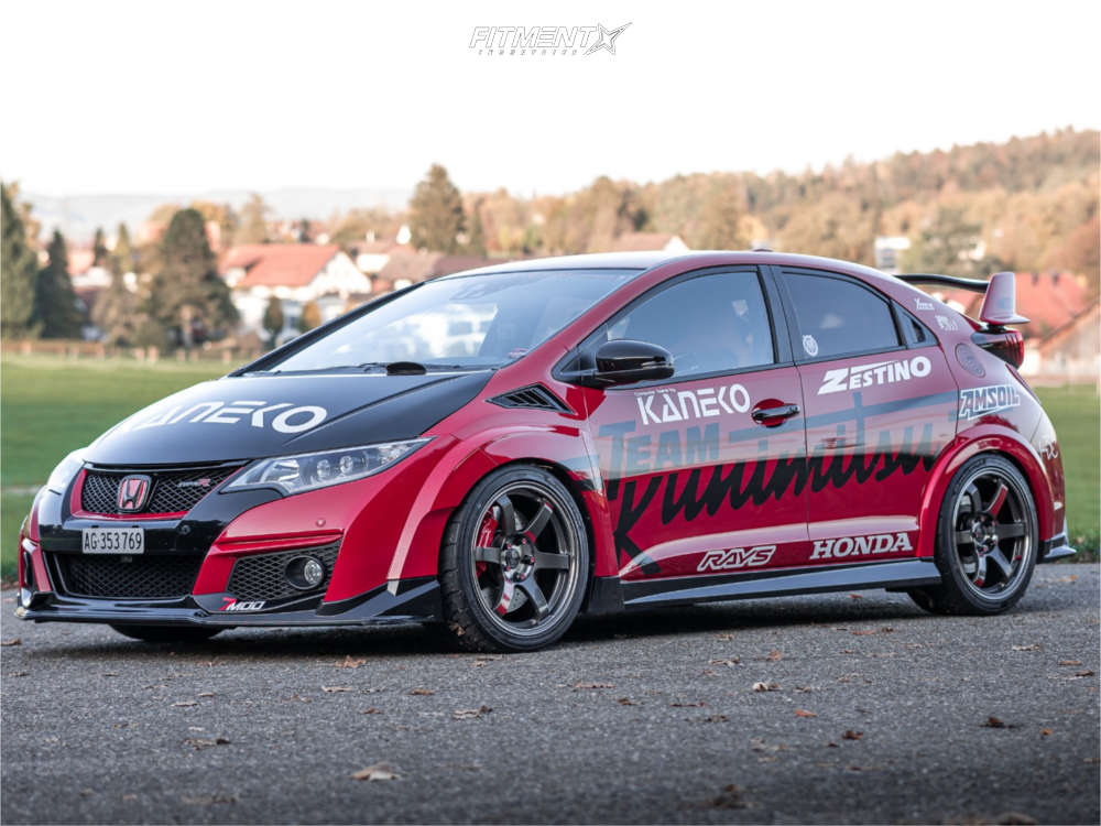 2015 Honda Civic Si with 18x9.5 Volk Te37 Saga Sl and Zestino 255x35 on ...