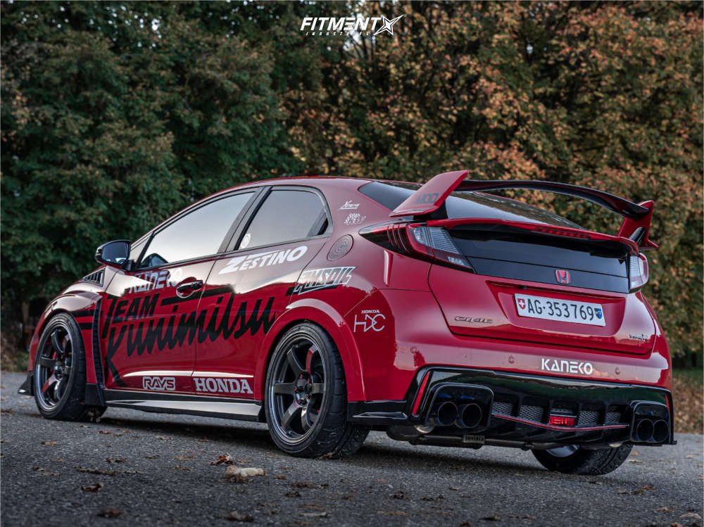 2015 Honda Civic Si with 18x9.5 Volk Te37 Saga Sl and Zestino 255x35 on ...