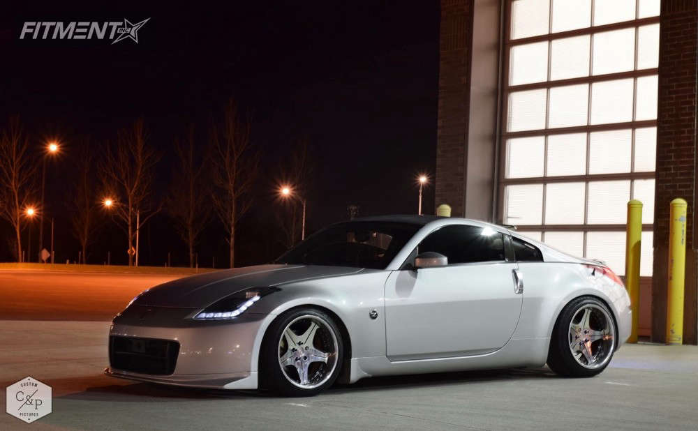 Lowered Nissan 350z On Gmr Ss1 Wheels Gt Autospice Nessen Forged