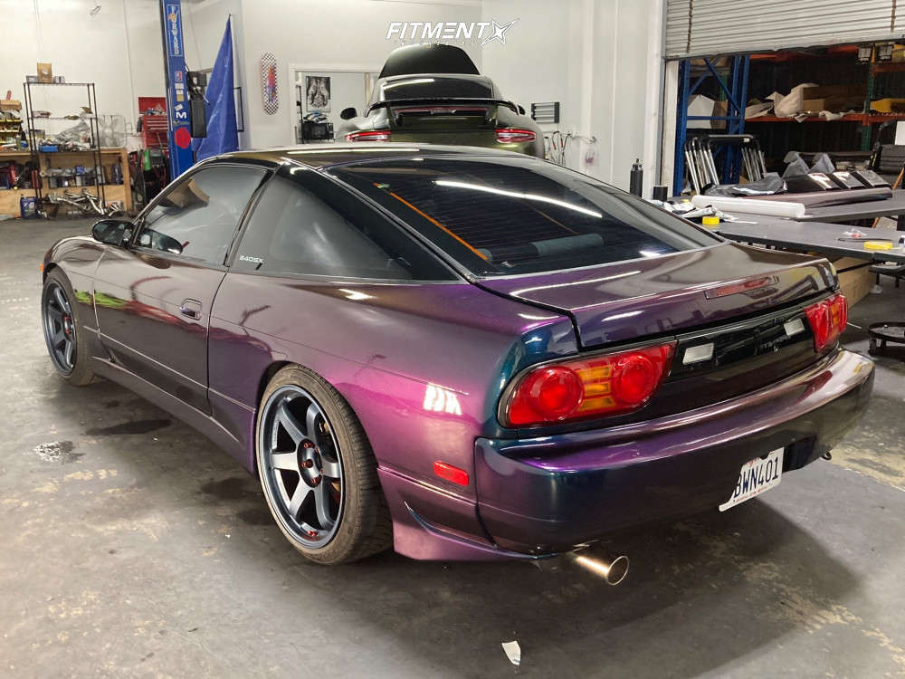 1989 Nissan 240SX SE with 18x9.5 Volk Te37sl and Falken 225x40 on Air ...