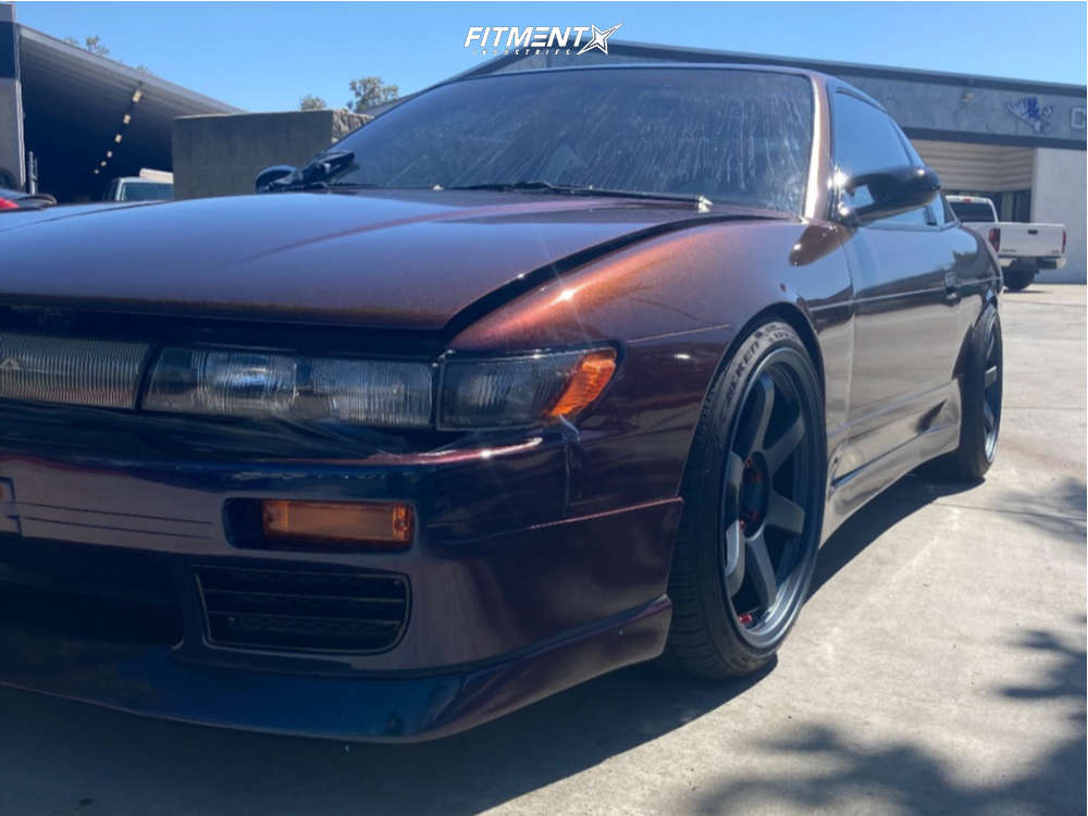 1989 Nissan 240SX SE with 18x9.5 Volk Te37sl and Falken 225x40 on Air ...