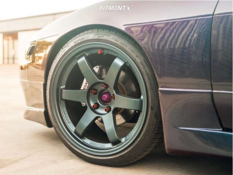 1989 Nissan 240SX SE with 18x9.5 Volk Te37sl and Falken 225x40 on Air ...