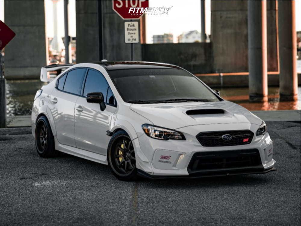 2021 Subaru WRX STI Limited with 18x10.5 Work Emotion D9r and Firestone ...