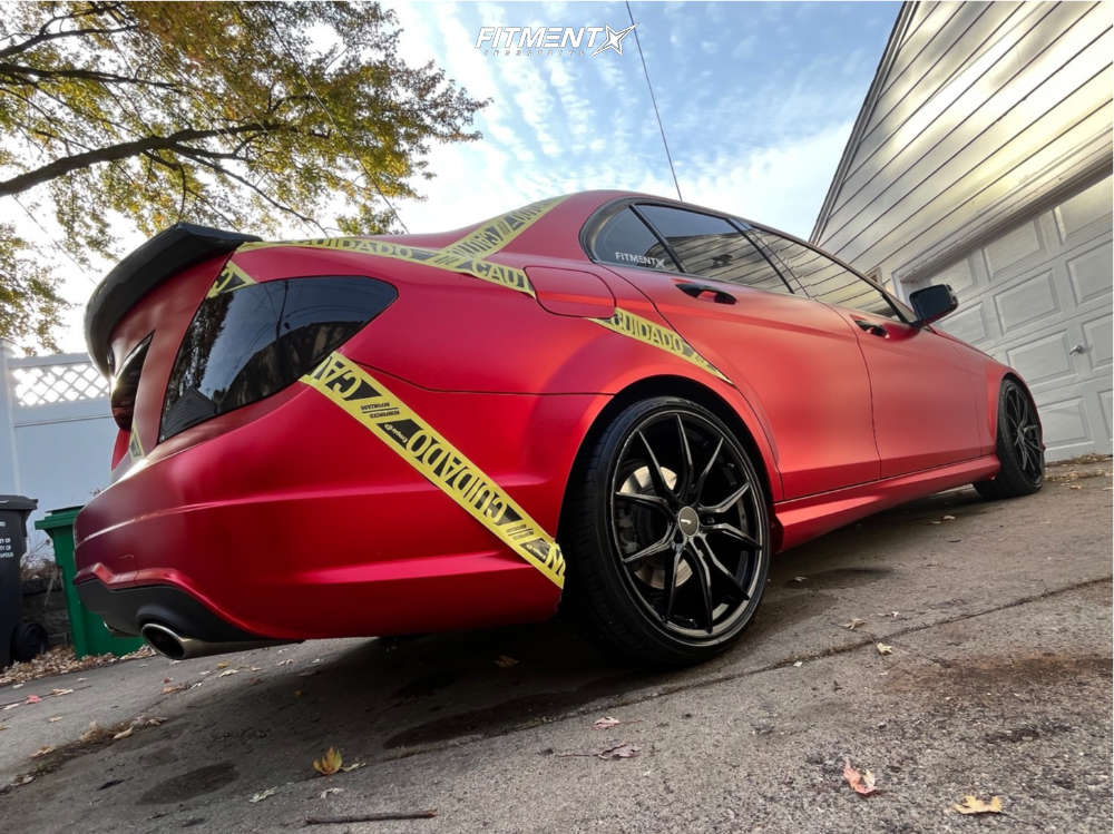 2013 Mercedes-Benz C300 4Matic Sport with 19x9.5 Advanti Racing Hybris ...