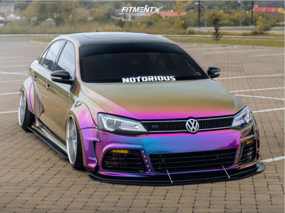 2012 Volkswagen Jetta SE with 18x11 Weds Cerberus 2 and Continental ...