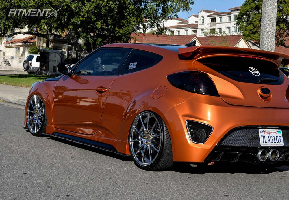 2013 Hyundai Veloster Turbo with 19x8.5 Avant Garde M652 and Delinte ...