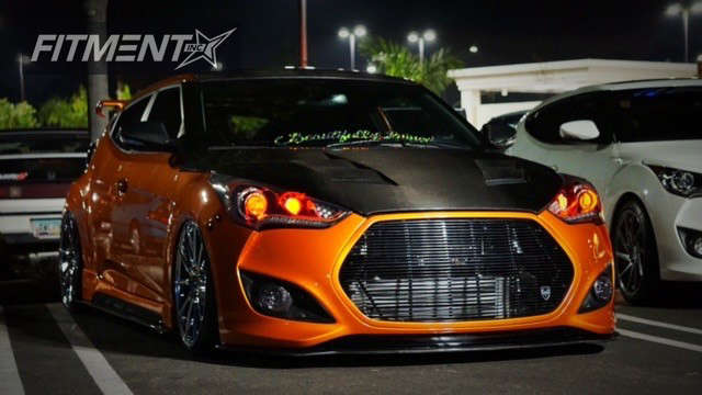 2013 Hyundai Veloster Turbo with 19x8.5 Avant Garde M652 and Delinte ...