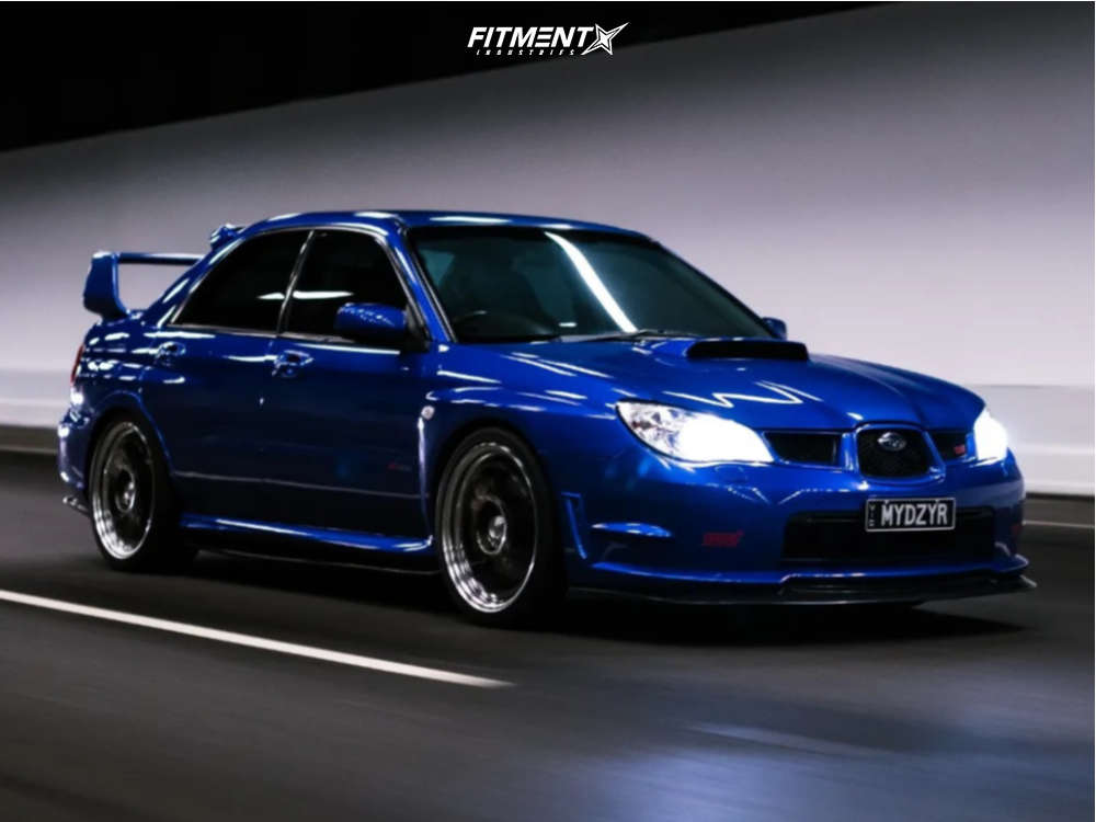 2007 Subaru Impreza WRX STI with 19x8 SSR Sp5 and Michelin 235x35 on ...
