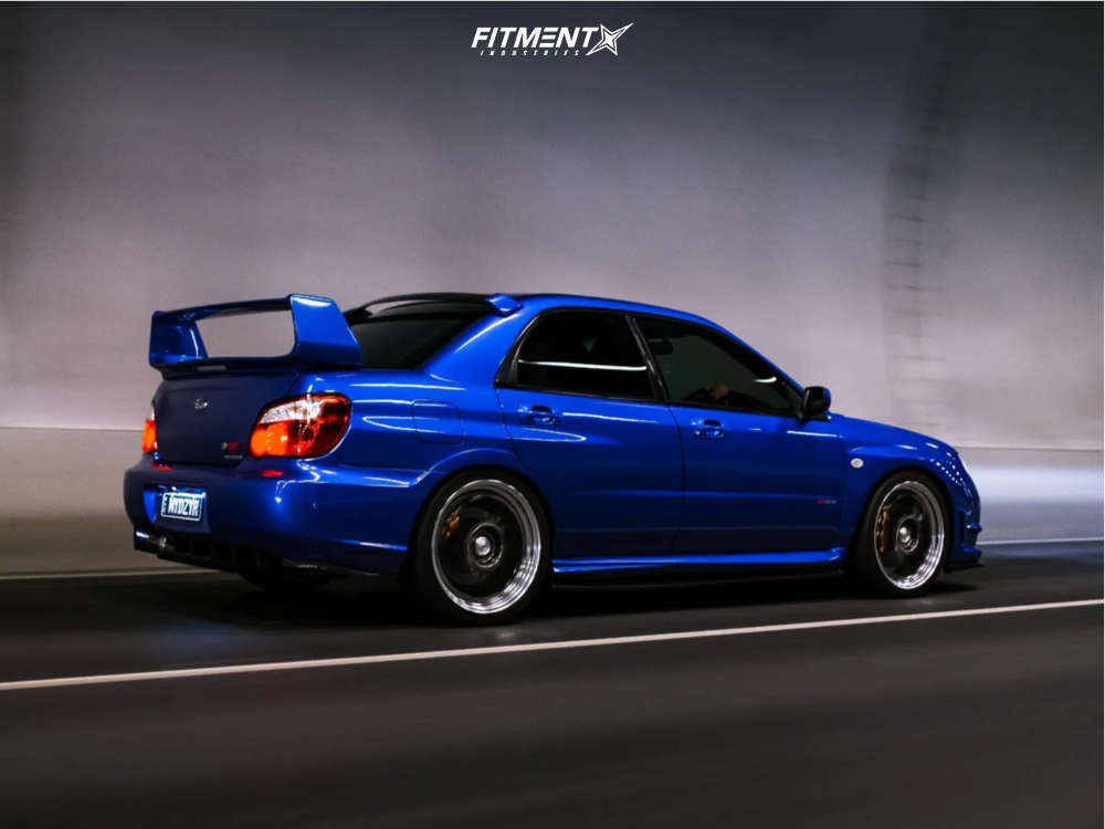 2007 Subaru Impreza WRX STI with 19x8 SSR Sp5 and Michelin 235x35 on ...