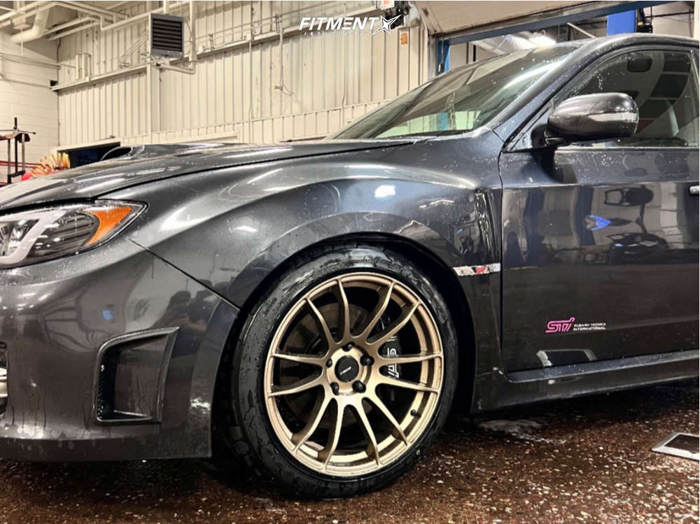 2008 Subaru Impreza WRX STI with 18x9.5 AVID1 Av20 and Nitto 245x40 on ...
