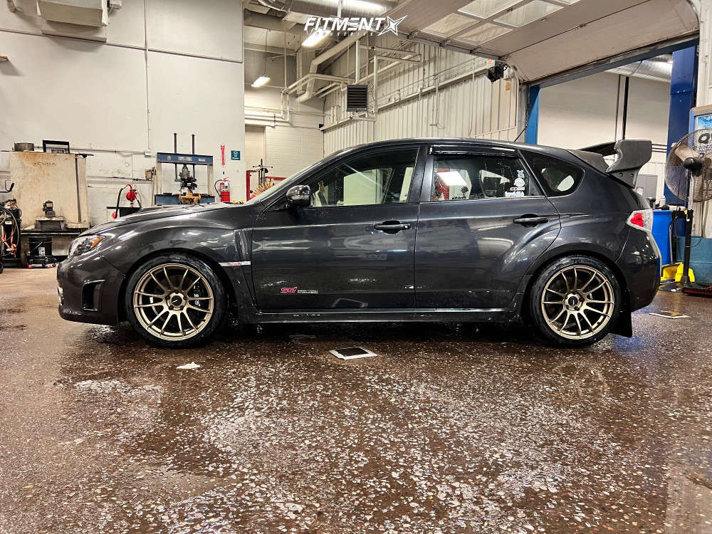 2008 Subaru Impreza WRX STI with 18x9.5 AVID1 Av20 and Nitto 245x40 on ...