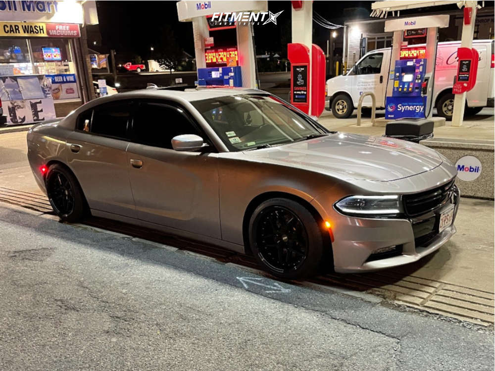 2016 Dodge Charger SXT Plus with 19x10.5 ESR Cs15 and Sumitomo 245x45 on Lowering Springs ...
